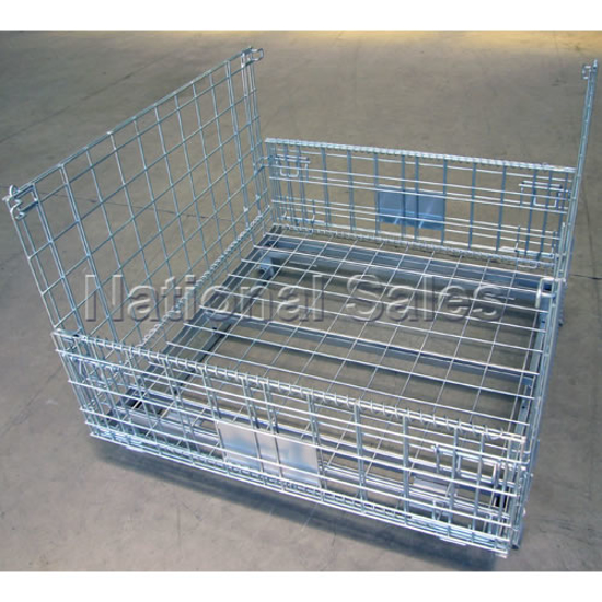 Wire Mesh Storage Cages : Stackable Mesh Cages : Zinc Finish Wire ...