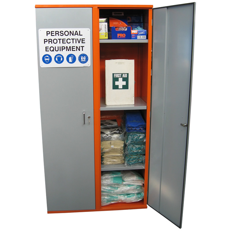 PPE Storage Cabinet 2 Door with Hanging Rail | Steel Cage | Steel ...