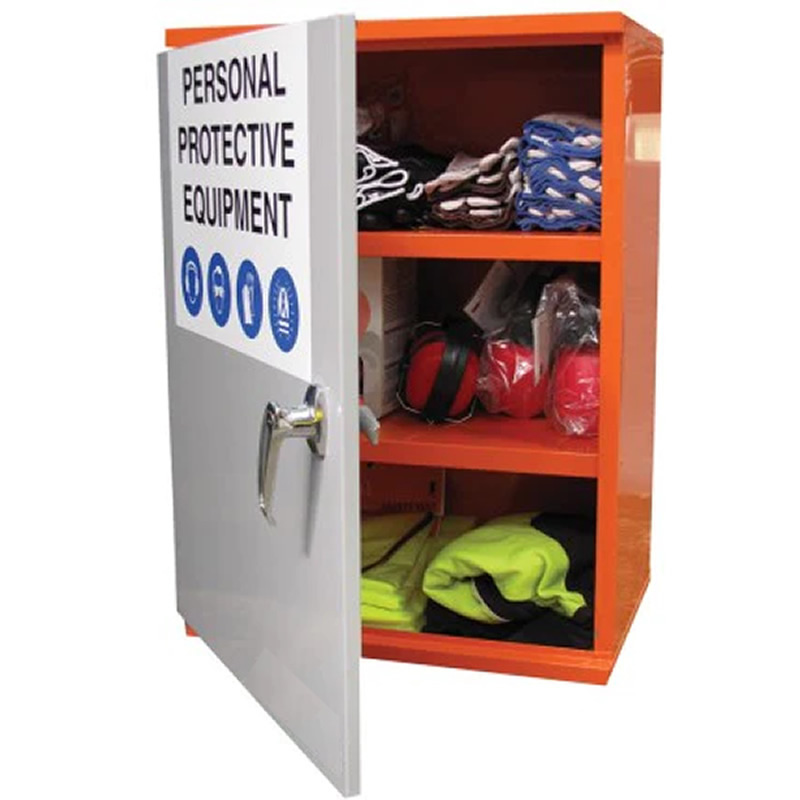 PPE Storage Cabinet Small Single Door with 3 x Shelves | Steel Cage ...