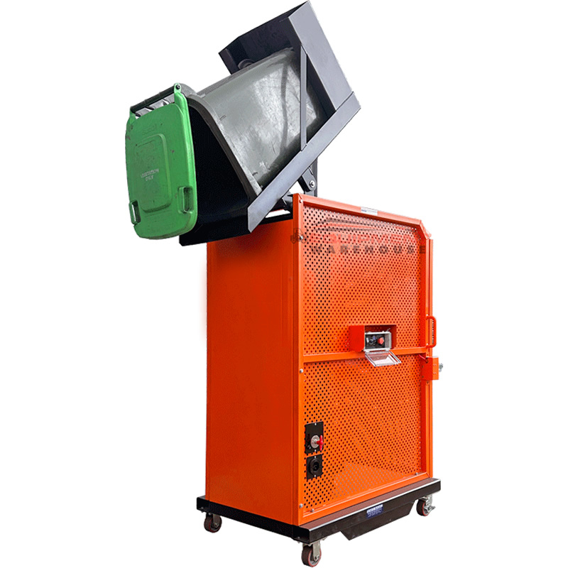 500kg Electric Hydraulic Wheelie Bin Tipper with Gate | Steel Cage ...