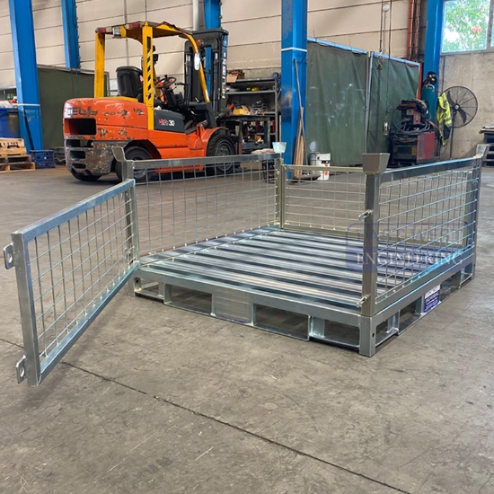 Steel Pallet Cage 1000Kg WLL (Half Size) | Steel Cage | Steel Stillage ...